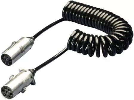 Normál 7P spirálkábel 24V 4,5m FÉM